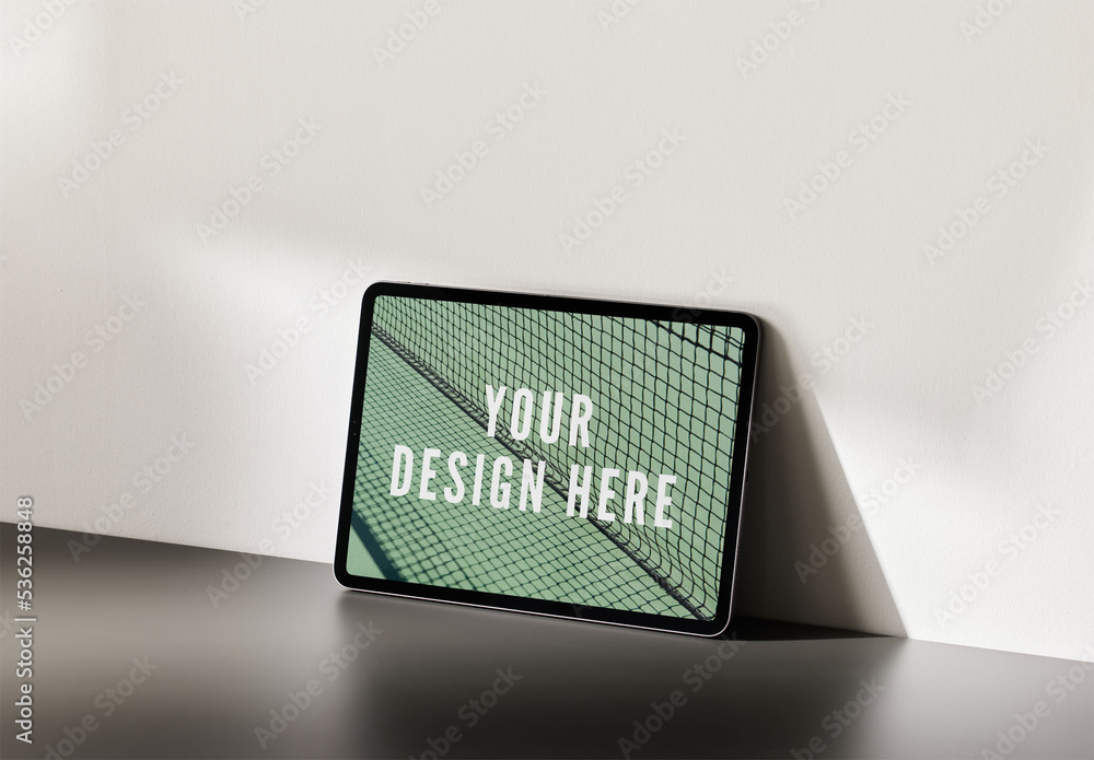 Smart Tablet Mockup on Horizontal Position Stock Template | Adobe Stock