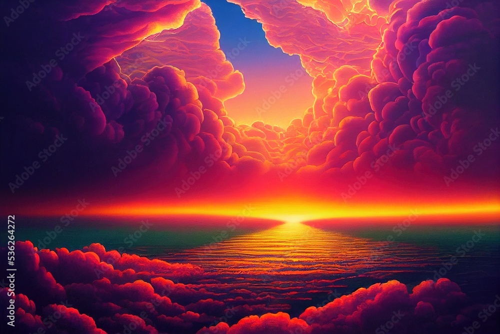 Clouds of Afterlife. Escape to Reality series. Design made of surreal ...