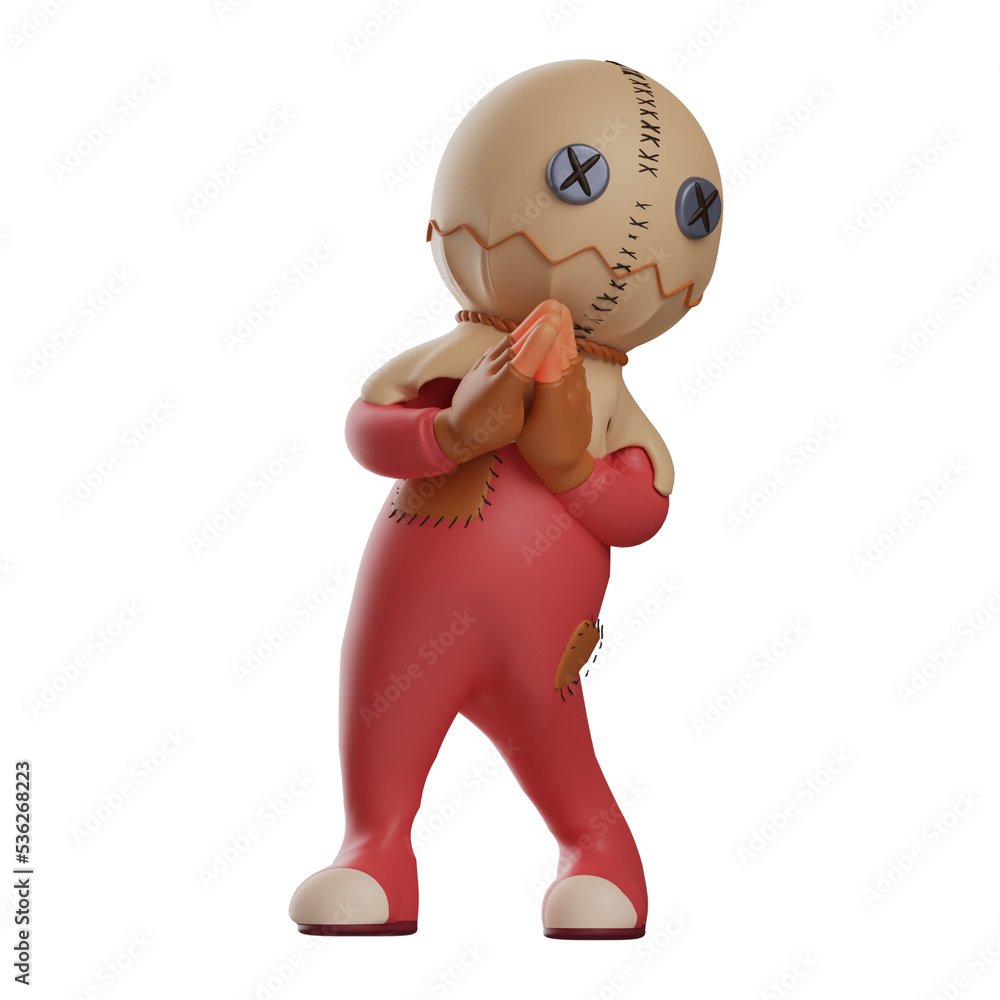 3D illustration. trick 'r treat 3D Cartoon Illustration having a ...