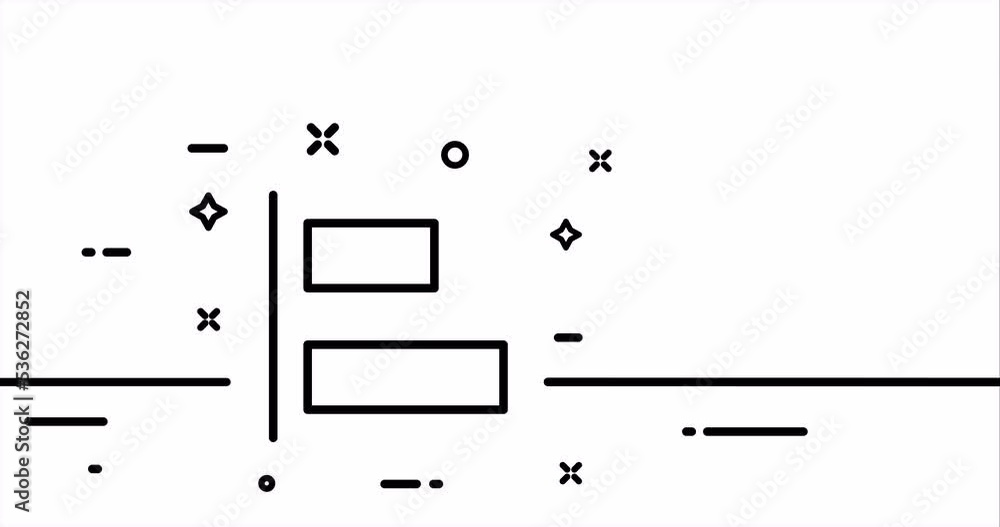 Vidéo Stock Left alignment. Circles, Tiles, bar, square, apps, shapes ...