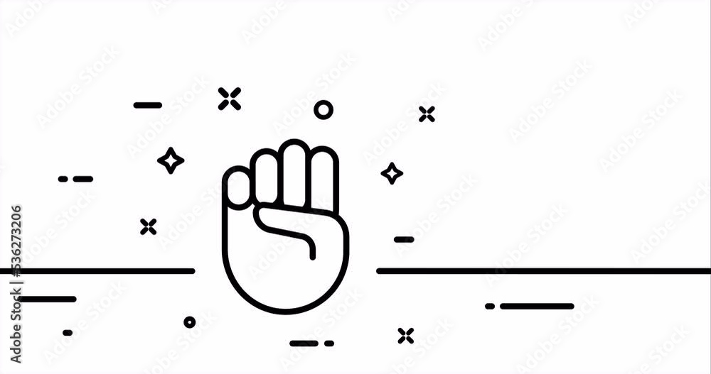 Fist of hand. Index finger, fist, cool, greeting, welcome, salute, blm ...