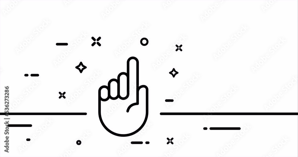 Index finger up. Two palms, index finger, cursor, fist, thumb up ...