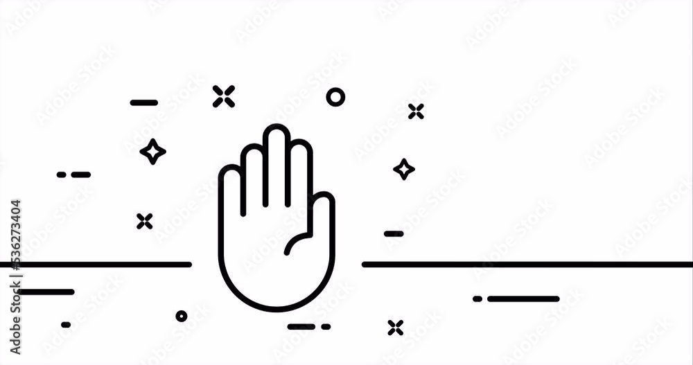 Hand palms. Say hello, wave, opened, stop, sign, non verbal ...