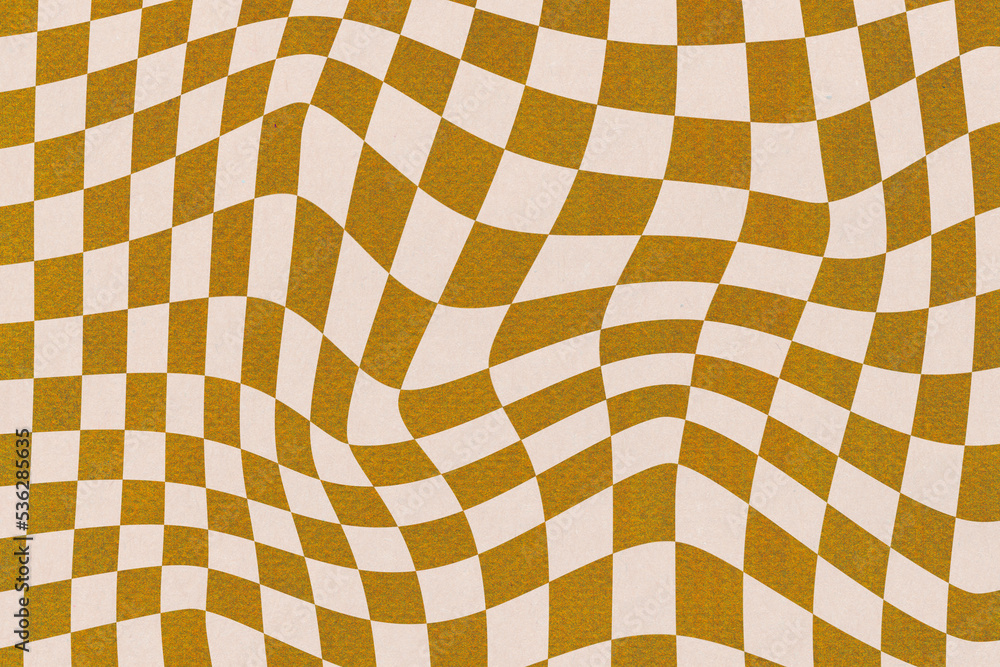 Wavy retro chess board groovy hippie background. Stock Illustration ...