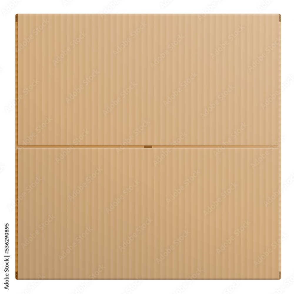 Closed cardboard box on transparent background. Retail, logistics ...