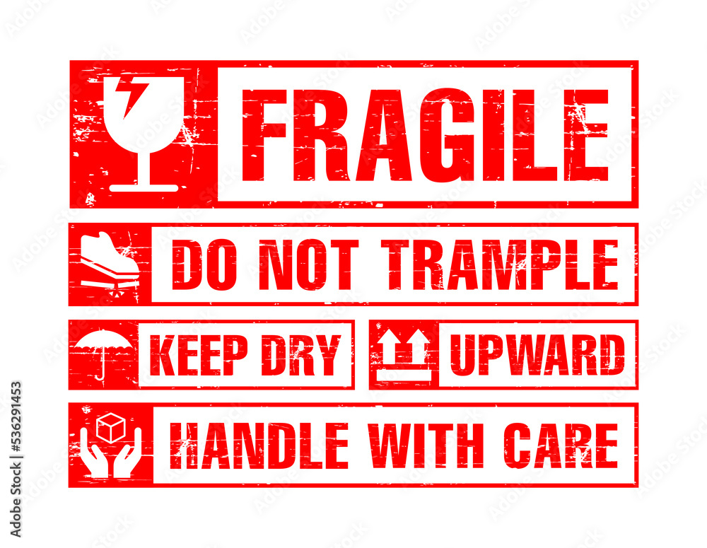Warning Fragile Sign Grunge Sticker Stock Vector | Adobe Stock Warning Fragile Sign Grunge Sticker Stock Vector | Adobe Stock