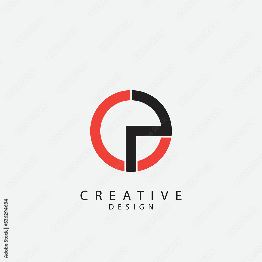 Alphabet CP Logo Design with Letters C and P. Stock Vector | Adobe Stock