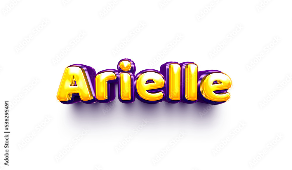 Arielle names of girls English helium balloon shiny celebration sticker ...