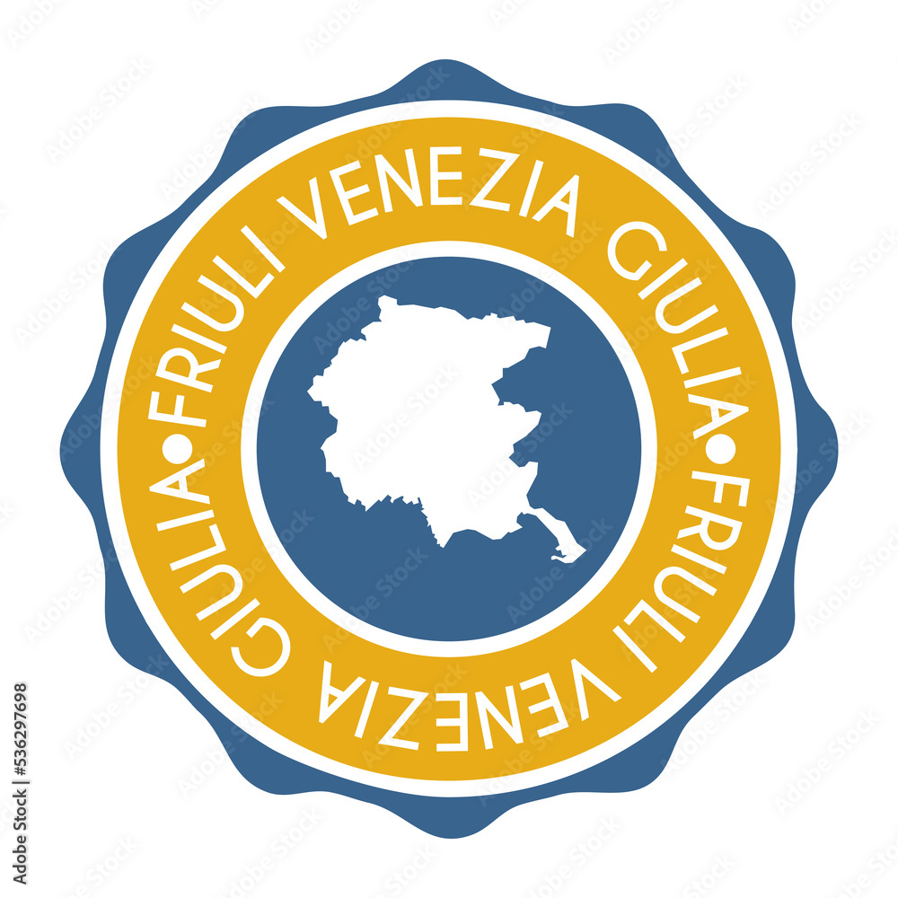 Friuli-Venezia Giulia, Italy Badge Map Vector Seal Vector Sign ...