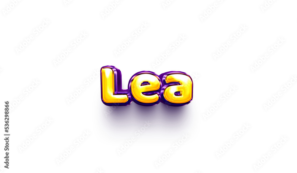 names of girls English helium balloon shiny celebration sticker 3d ...