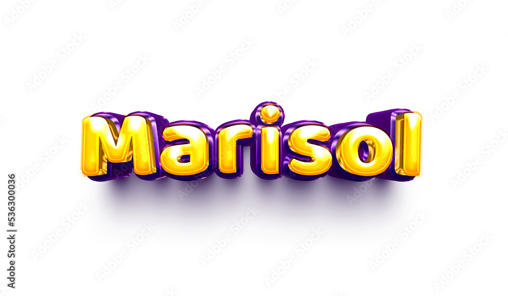 names of girls English helium balloon shiny celebration sticker 3d ...