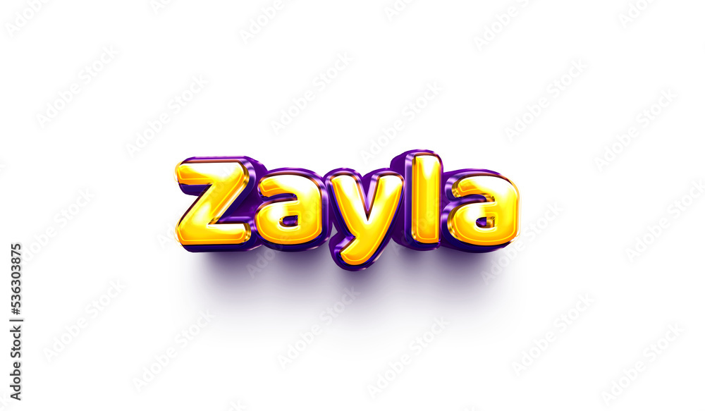 names of girls English helium balloon shiny celebration sticker 3d ...