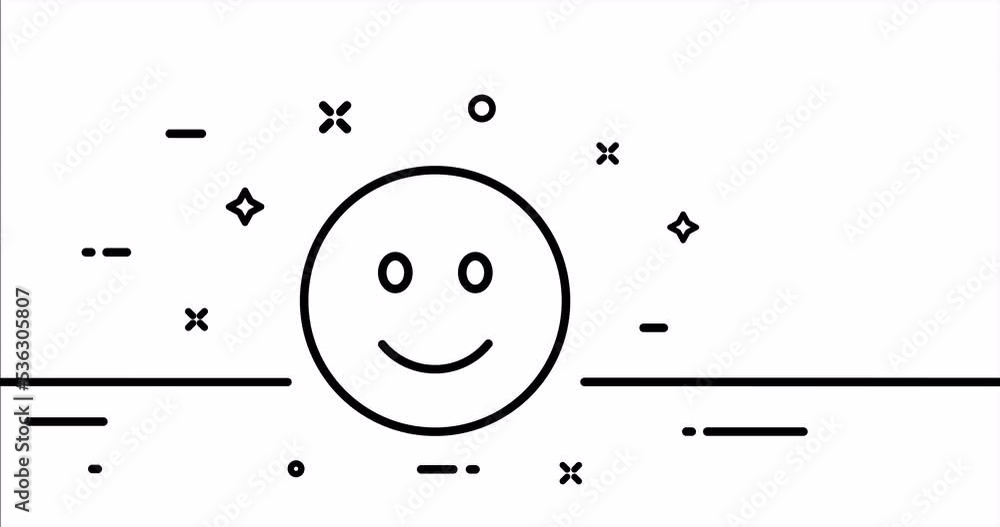 Smiling emoticon. Emoji, positive reaction, funny content, neutral ...