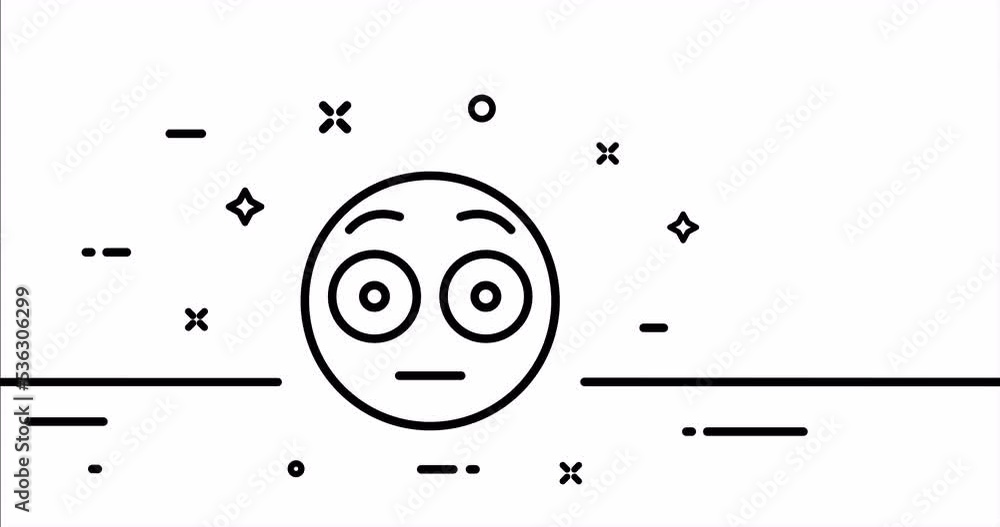 Shocked emoticon. Amazed, surprised, open eyed, astonished, impressed ...