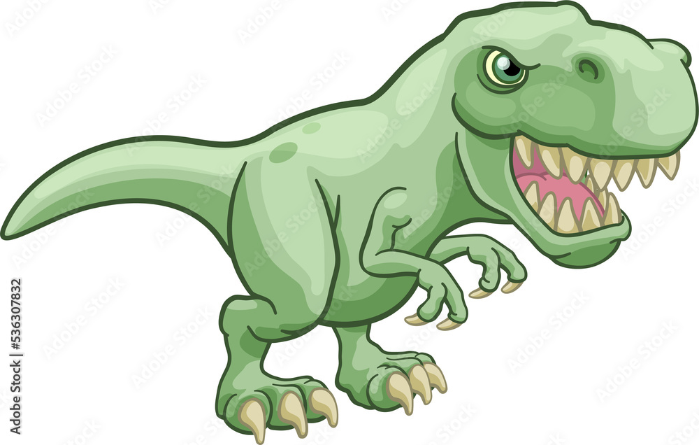 Tyrannosaurus T Rex Dinosaur Cartoon Character Stock Illustration ...