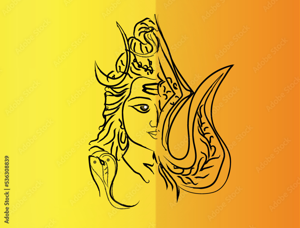 Lord shiva indian god vector design Stock Vector | Adobe Stock