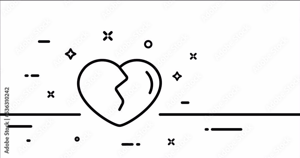 Broken heart. Crack, betrayal, lies, hurt feelings, love, couple ...