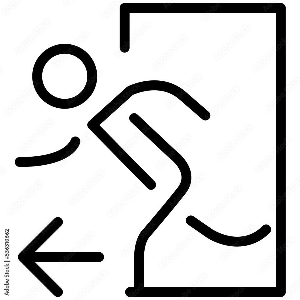 Door, Evacuation, Exit, Fire exit, Leave, Navigation, Person, Bathroom ...