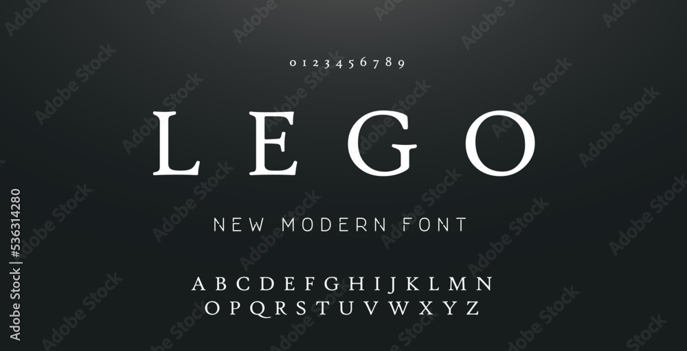 LEGO Sports minimal tech font letter set. Luxury vector typeface for ...