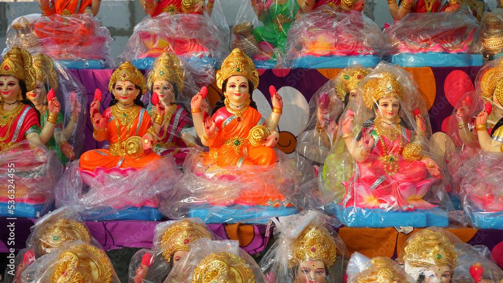 Beautiful statues of godess Lakshmi newly made in different style ...