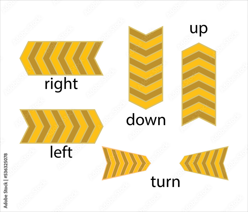 Design elements. Set 3 of road signs Traffic. Stock Vector | Adobe Stock