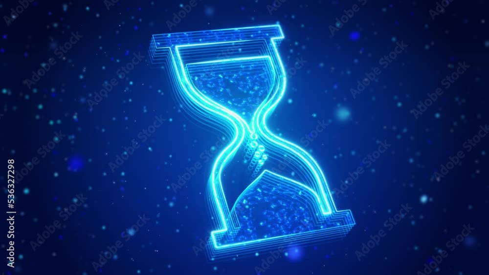 Loading Hourglass Digital Technology Virtual Screen HUD Hologram Hi ...