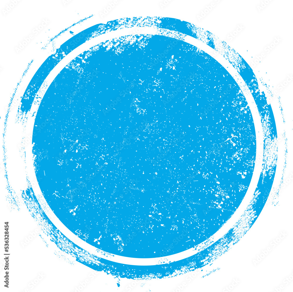 Blue grunge circle stamp. Round stamp vector isolated on white ...