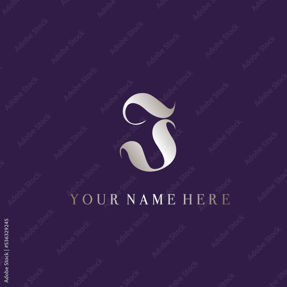Letter J logo.Uppercase alphabet initial.Lettering sign isolated on ...