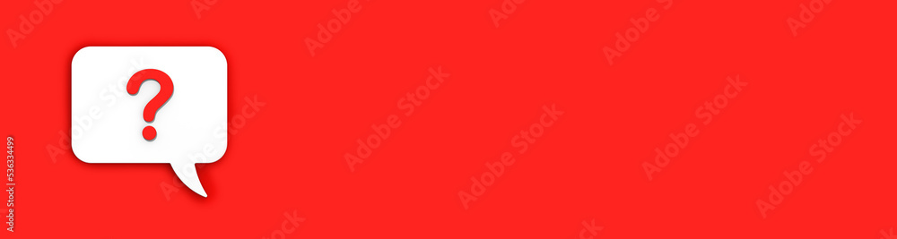 Red question mark on a white message board. Emergency signal. Question ...
