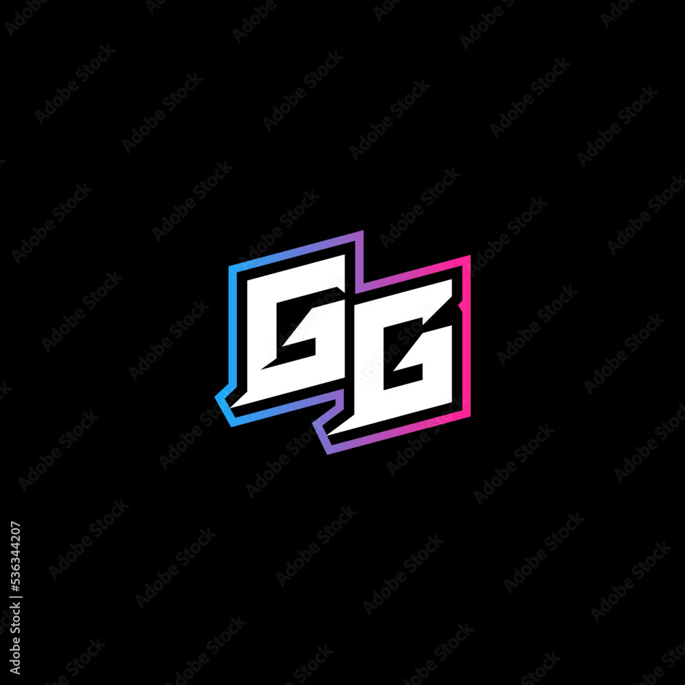 GG initial logo esport or gaming concept design Stock Vector | Adobe Stock