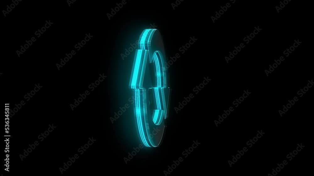 Reset Icon Rotate Around on black background use for Garbage recycling ...