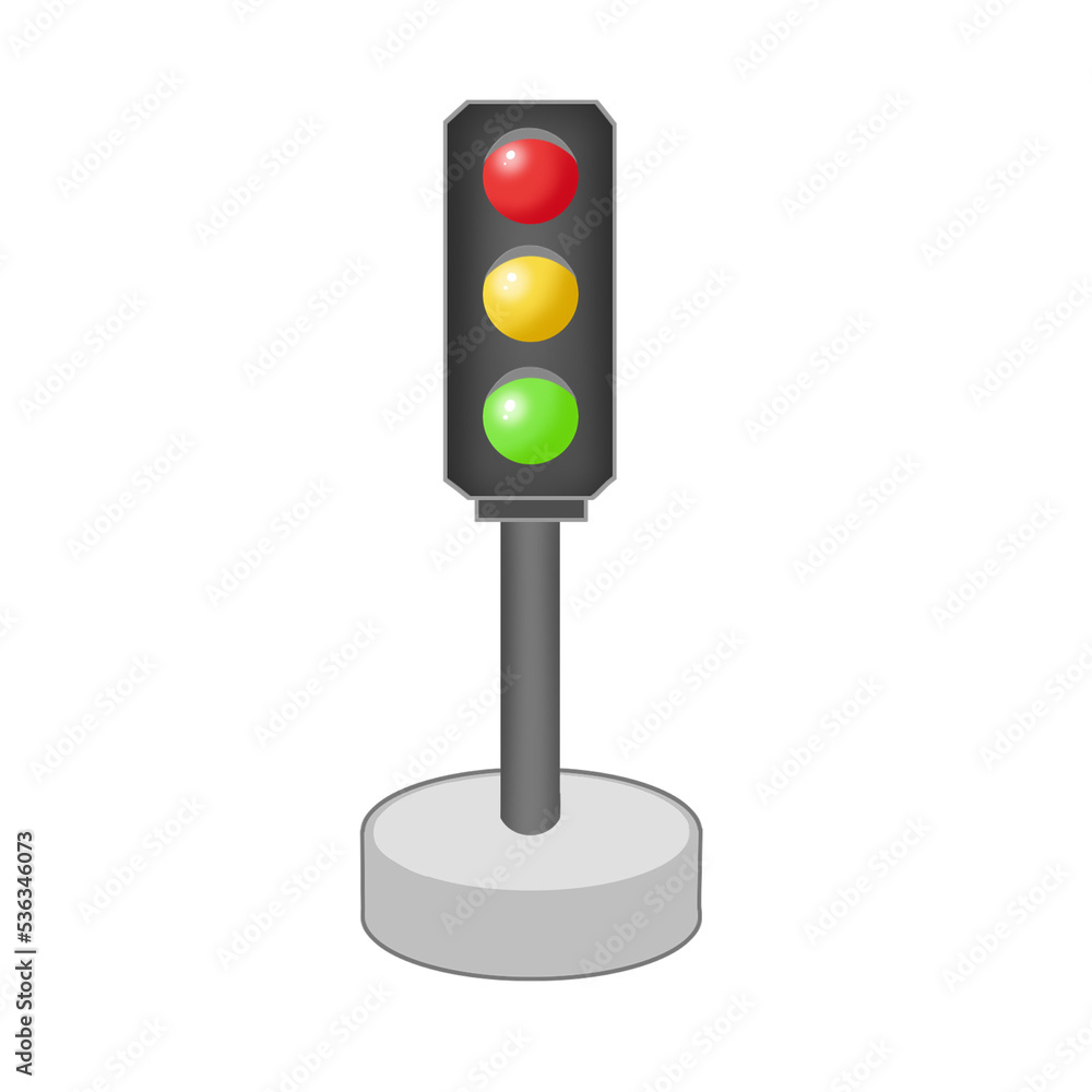 Street traffic light icon lamp. Traffic light direction regulate safety ...