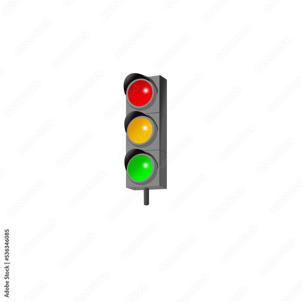 Street traffic light icon lamp. Traffic light direction regulate safety ...