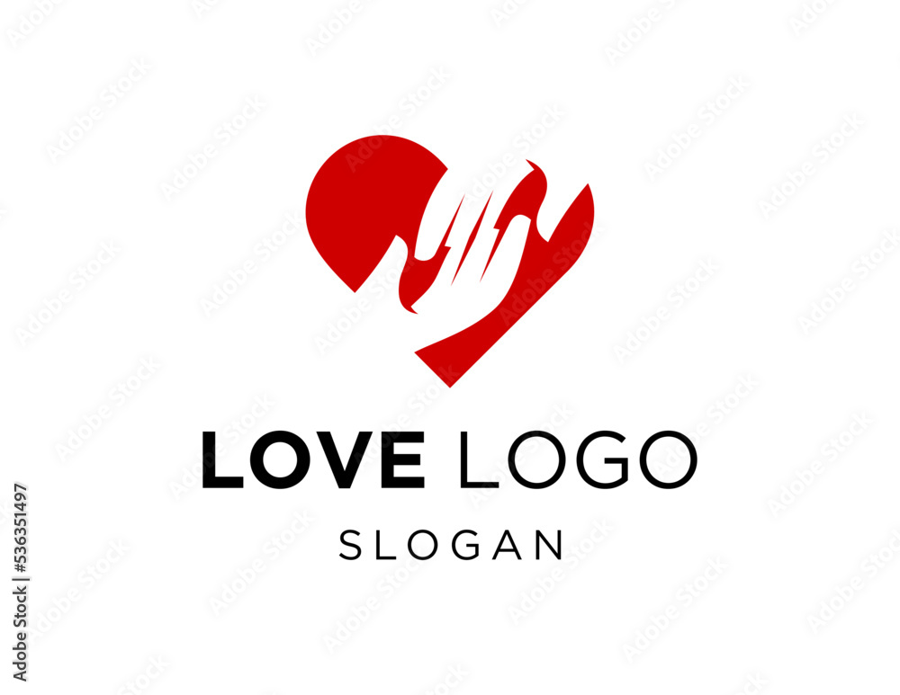 logo design about Love on white background. made using the coreldraw ...