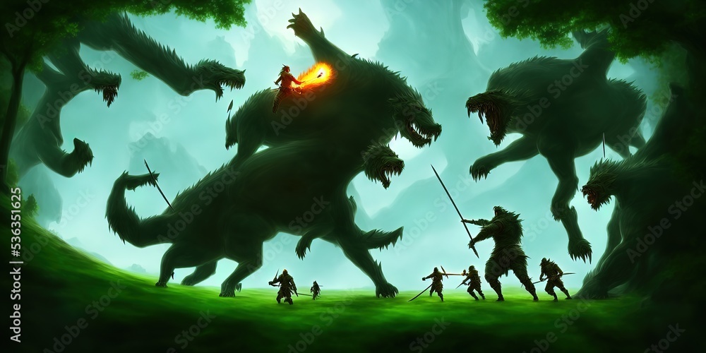 2d digital illustration environment design concept of fantasy fictional ...