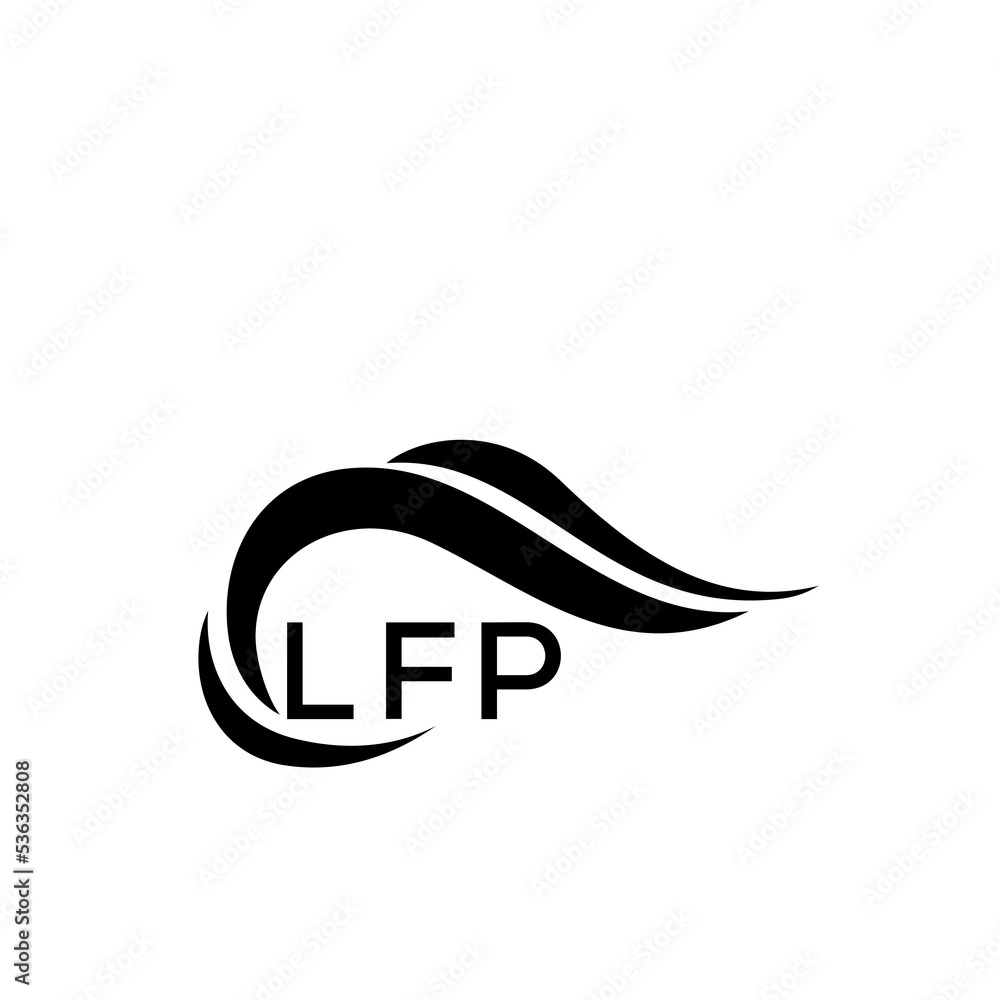 LFP letter logo. LFP blue image on white background. LFP Monogram logo ...