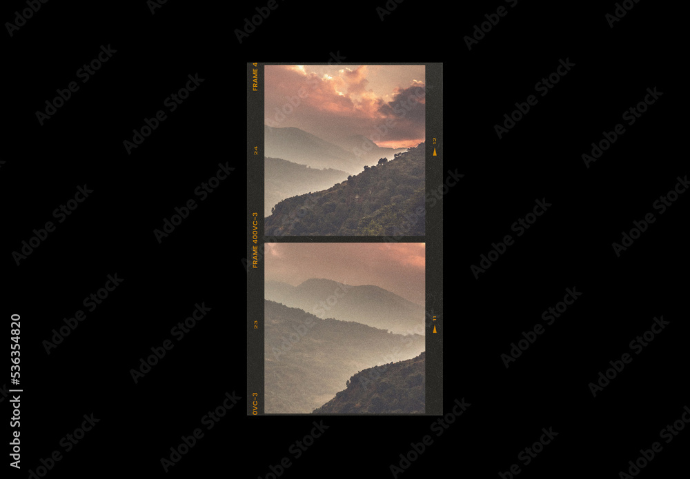 Photo Film Slide Frame Analog Effect Mockup Stock Template | Adobe Stock