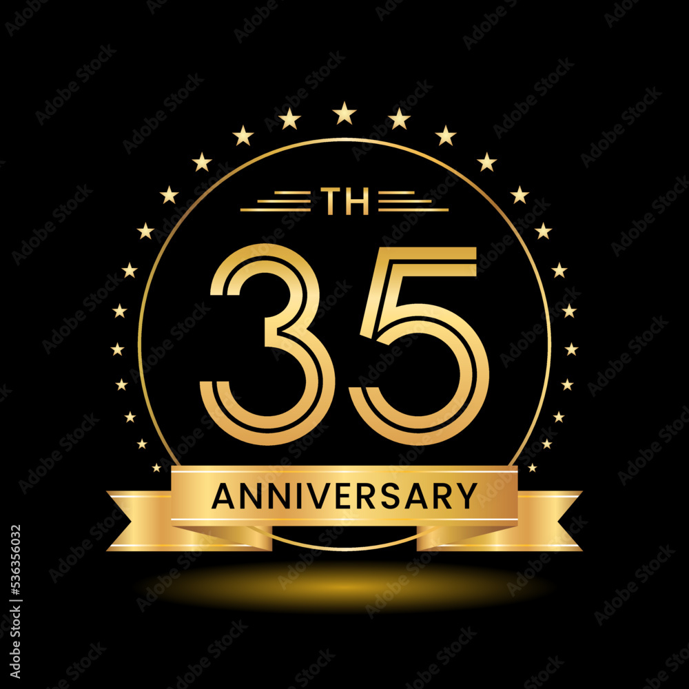 35th Anniversary, Perfect template design for anniversary celebration ...