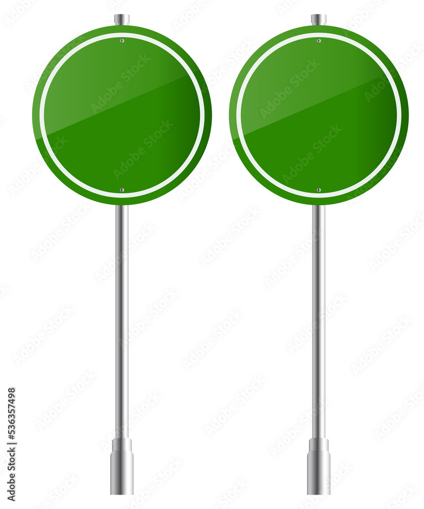 PNG. Blank green traffic road sign isolated on transparent background ...