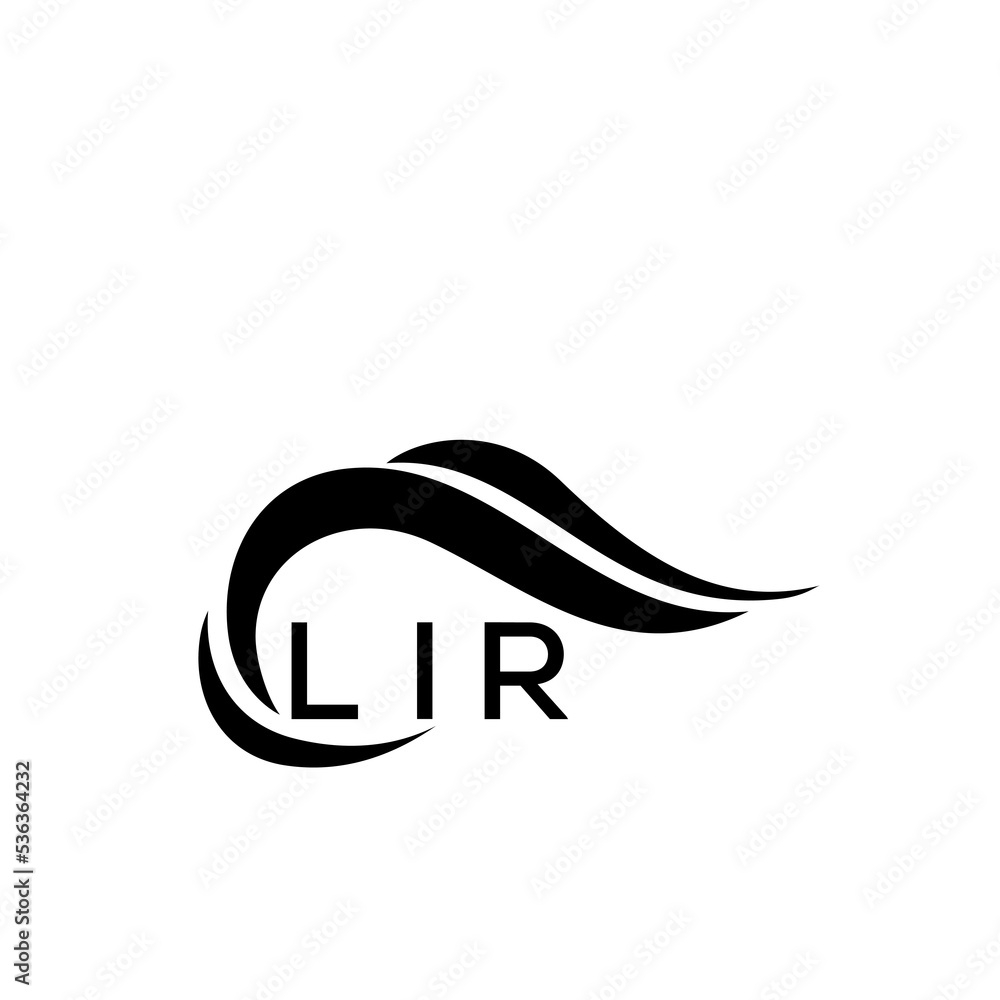 LIR letter logo. LIR blue image on white background. LIR Monogram logo ...