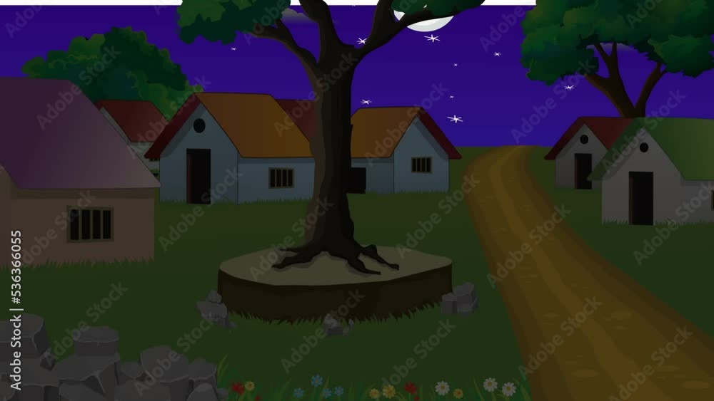 Day to night cartoon animation effect, cartoon sky view vector ...