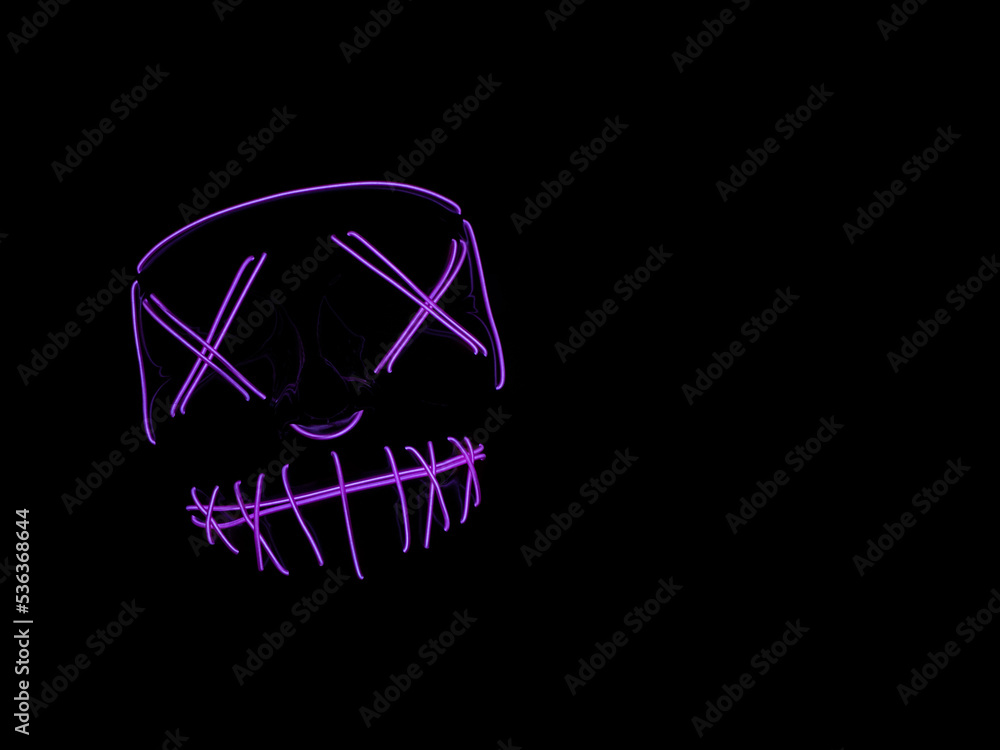 Poster Scary Face Thriller Halloween Horror Purge Purple Light Mask ...