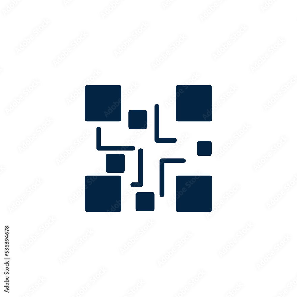 QR code scan line icon. Simple element illustration. QR code scan ...