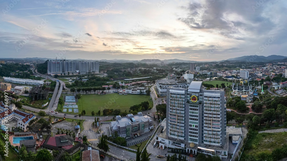 Seremban, Malaysia - 2nd Oct 2022 : Aerial view of Seremban town, the ...