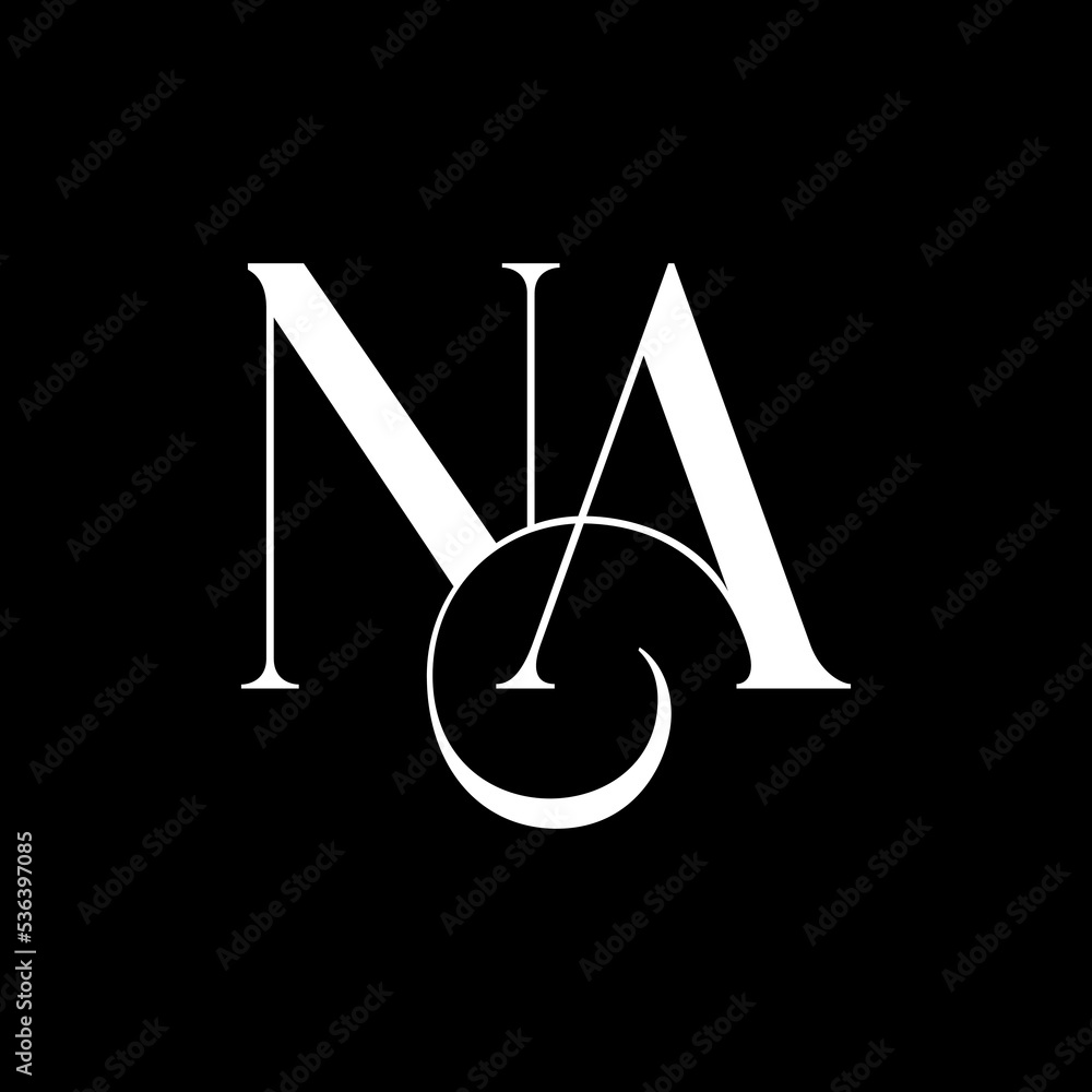 Initial letter NA logo design. NA logo design vector icon design Stock ...