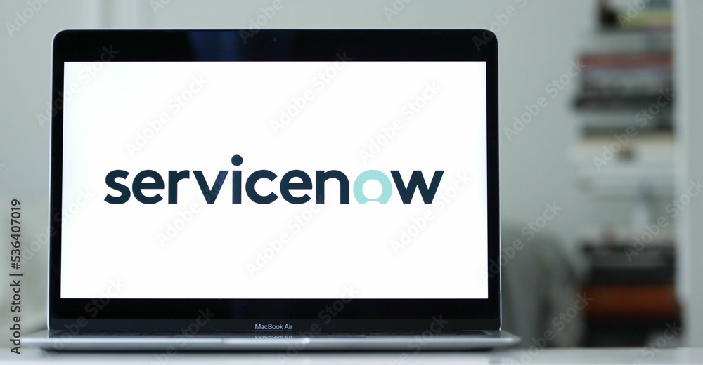 Logo of ServiceNow a software company that helps manage digital ...