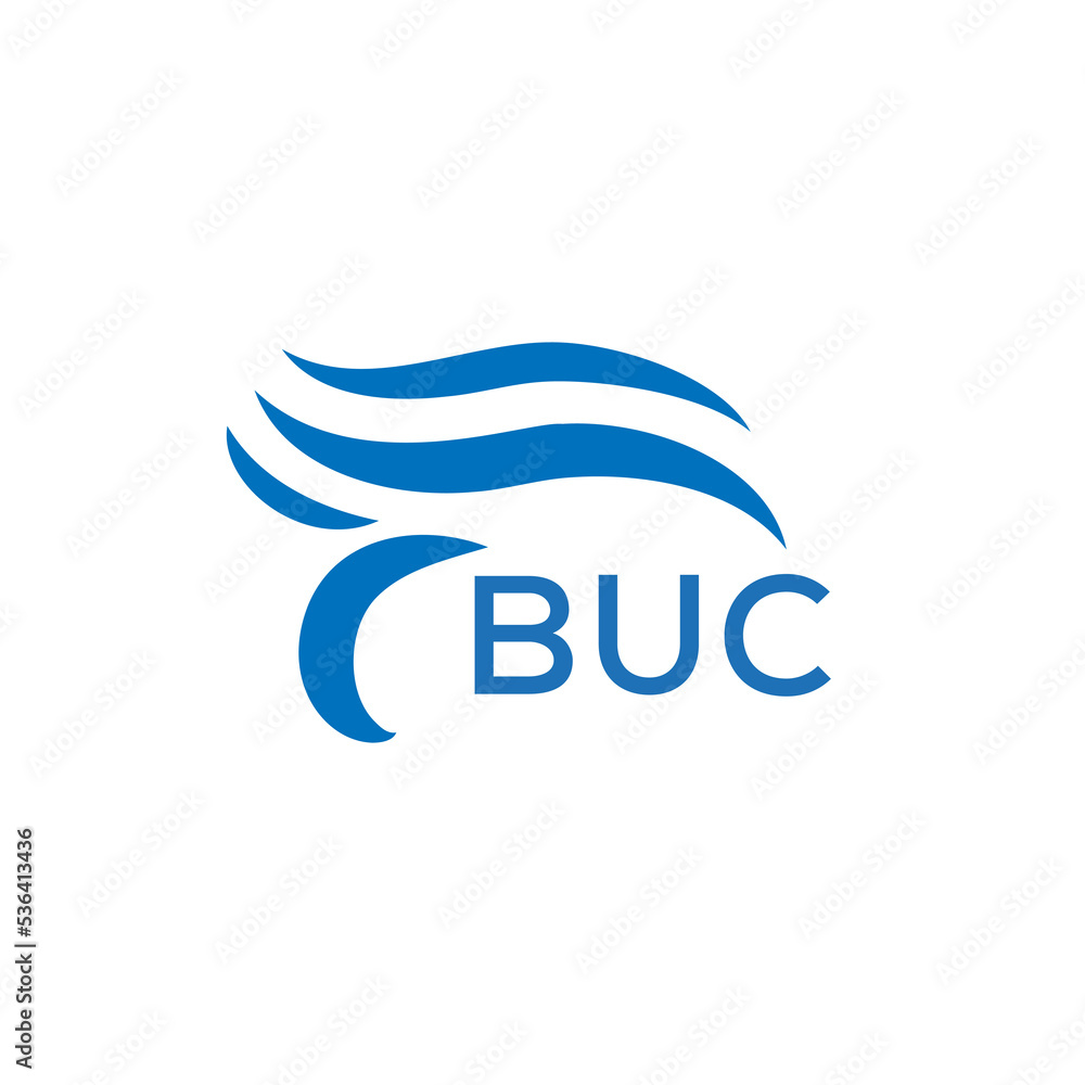 BUC letter logo. BUC blue image on white background. BUC Monogram logo ...