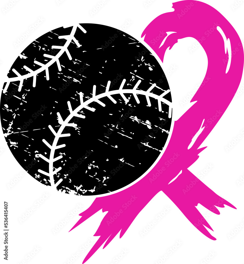 Breast Cancer Ribbon Football Vector