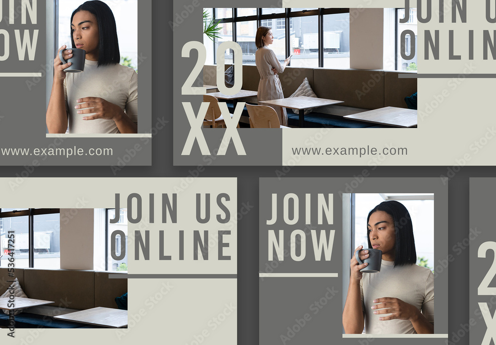 Minimal Design Web Banner Set Stock Template | Adobe Stock