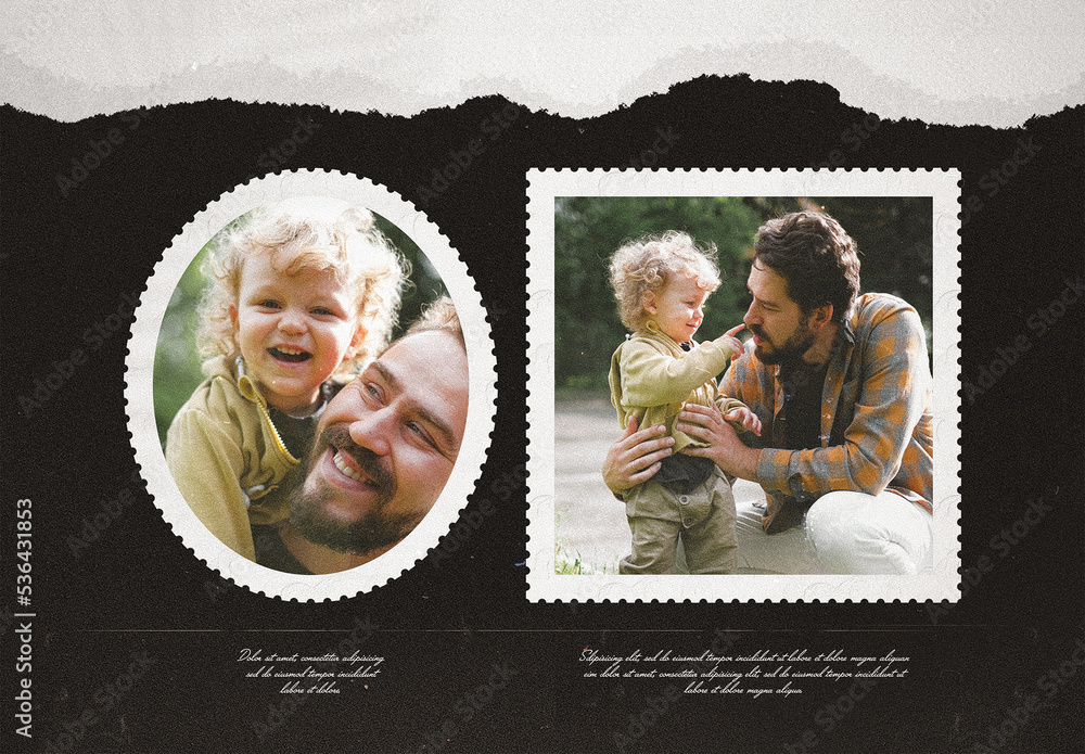Postage Stamp Photo Mockup Stock Template | Adobe Stock